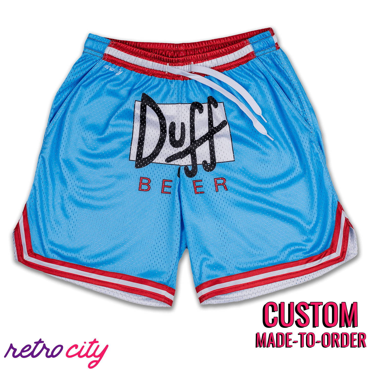 Duff Beer Duffman Retro Mesh Shorts – Retro City Threads